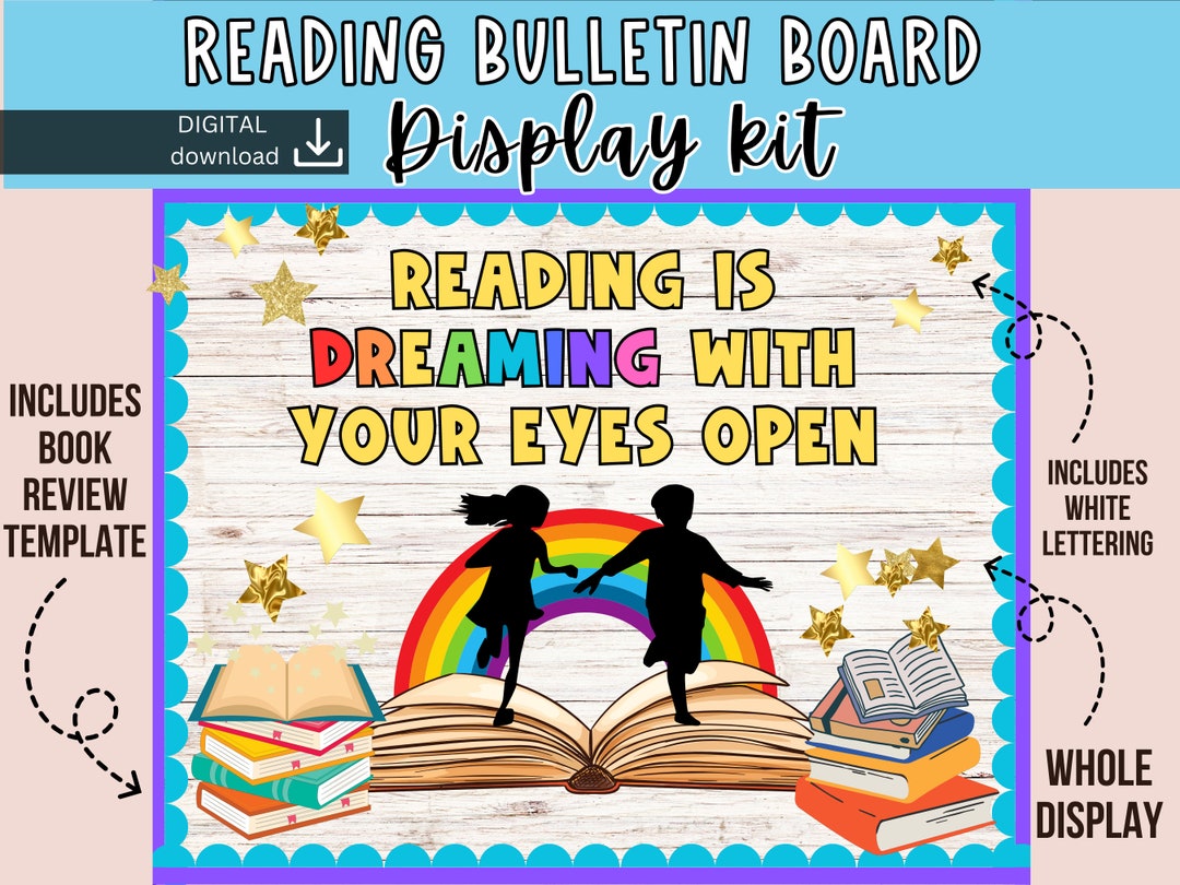 Reading Bulletin Board | Reading Corner Decor | Books Bulletin Board ...