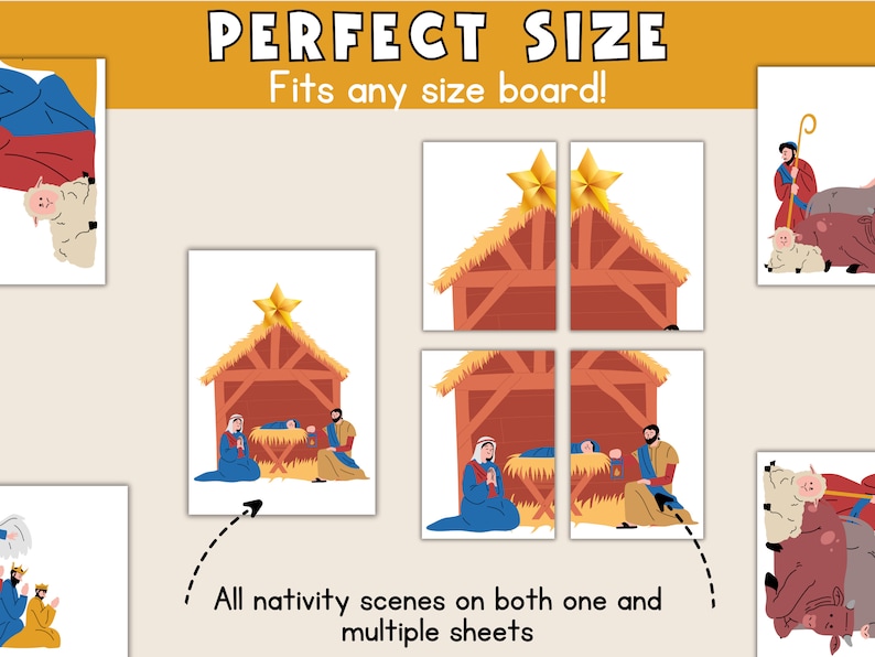 Nativity Bulletin Board Christian Classroom Decor Bible Verse Resource ...