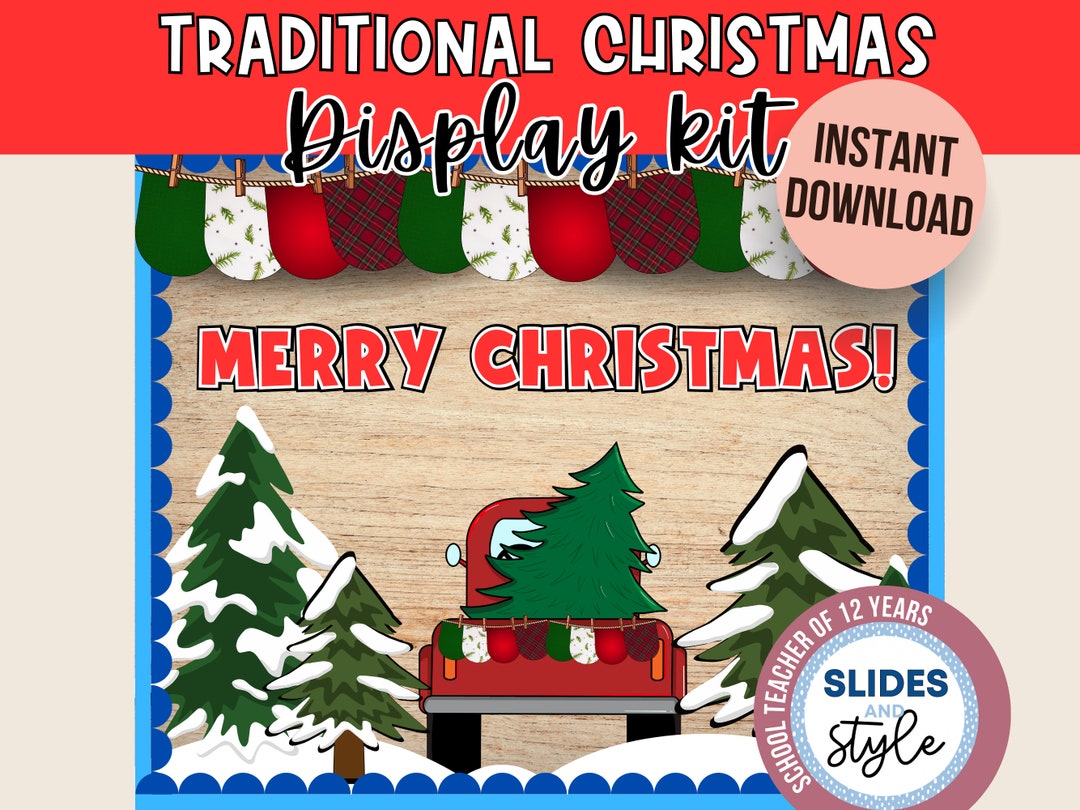 Christmas Tree Truck Bulletin Board | Classic Christmas Bulletin Board ...