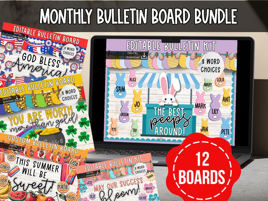 New Year Bulletin Board Bundle | Bulletin Board Bundle | 2024 Bulletin ...