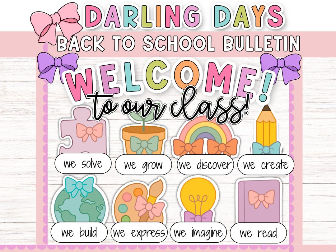 Welcome Back Bulletin Board | August Bulletin Board | New Year Bulletin ...