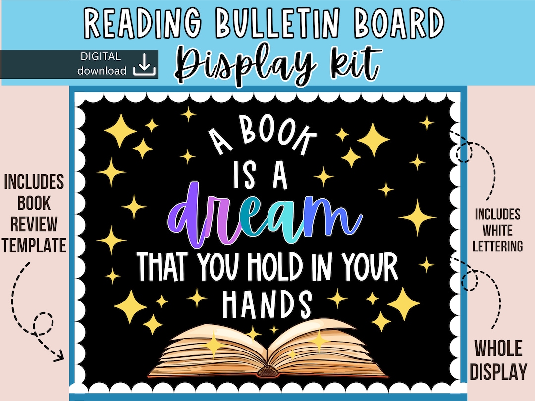 Reading Bulletin Board | Reading Corner Decor | Books Bulletin Board ...