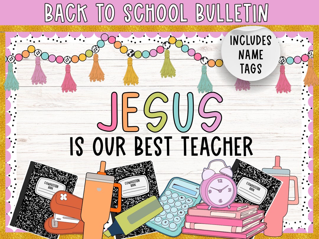 Christian Back to School Bulletin Board | Faith Bulletin | Jesus New ...