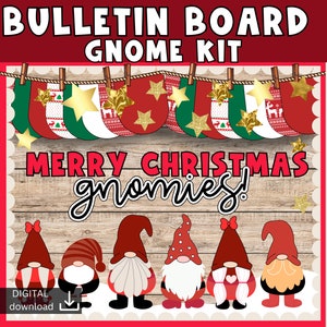 Gnome Bulletin Board | Christmas Classroom Decor | Christmas Printable ...