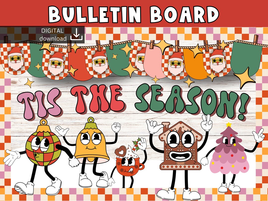 Retro Bulletin Board Christmas Bulletin Board Boho Bulletin Board ...