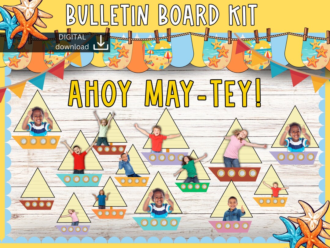 May Bulletin Board | Summer Classroom Decor | Beach Bulletin Board ...
