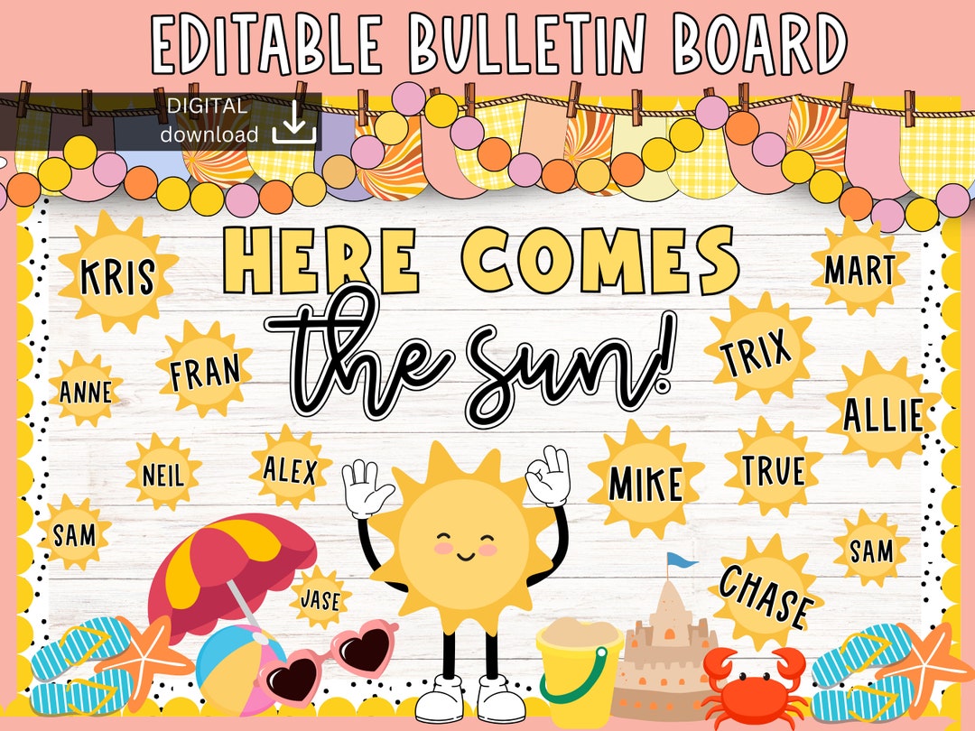 Summer Bulletin Board | End of Year Bulletin Board | Sunshine Bulletin ...