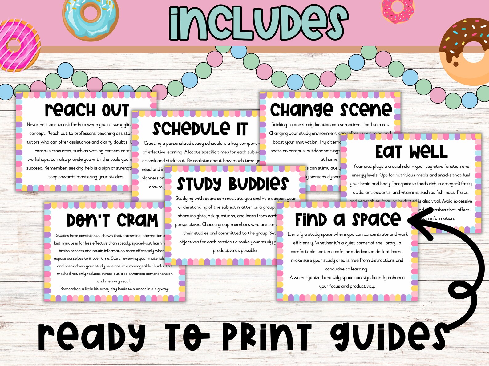 Test Prep Bulletin Board | Finals Bulletin | Exam Success | Donut ...