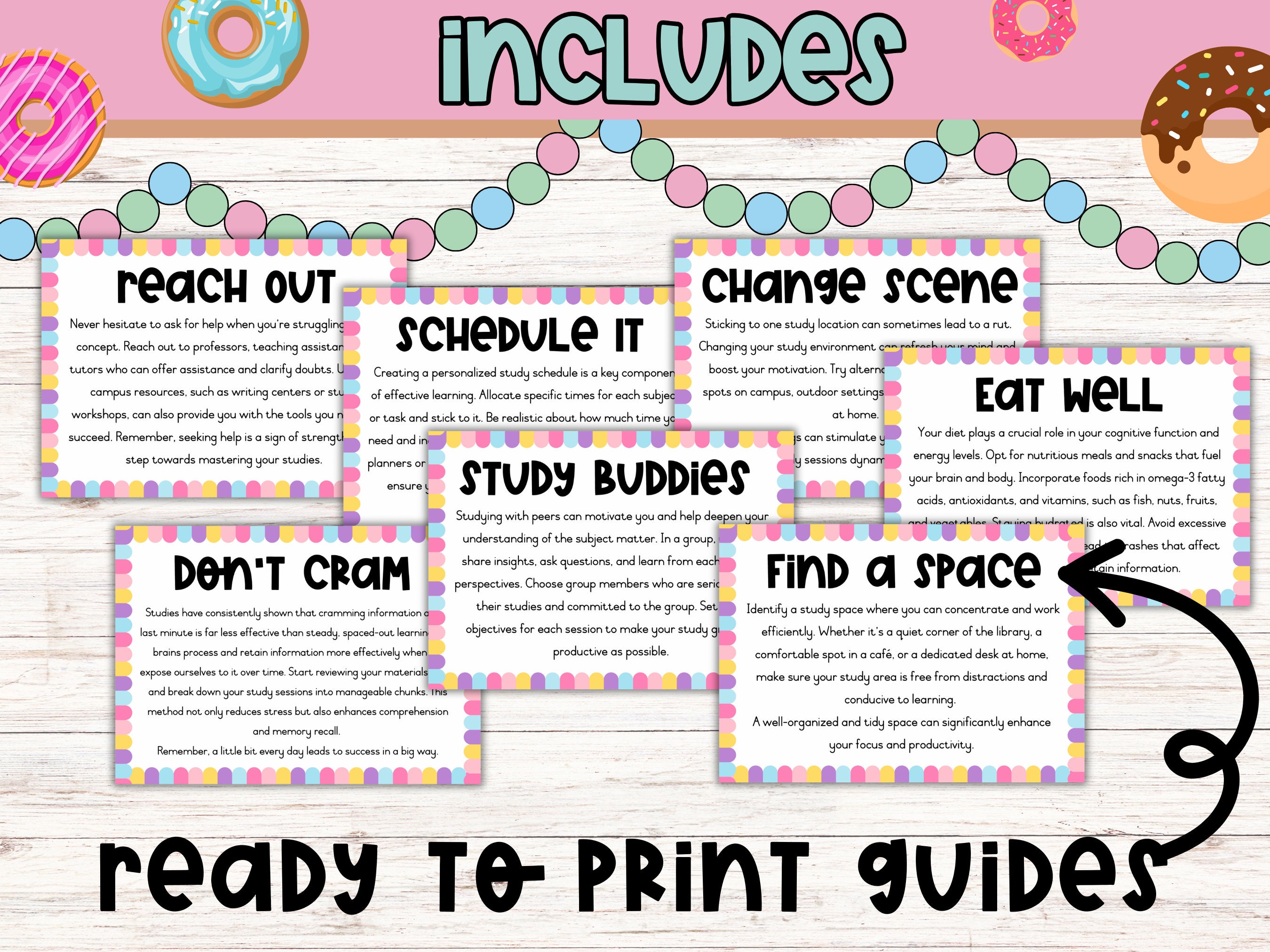 Test Prep Bulletin Board | Finals Bulletin | Exam Success | Donut ...