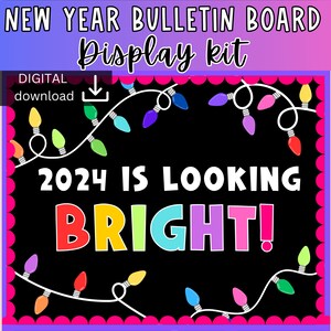 New Year Bulletin Board January Bulletin Board Decor 2024 Bulletin ...