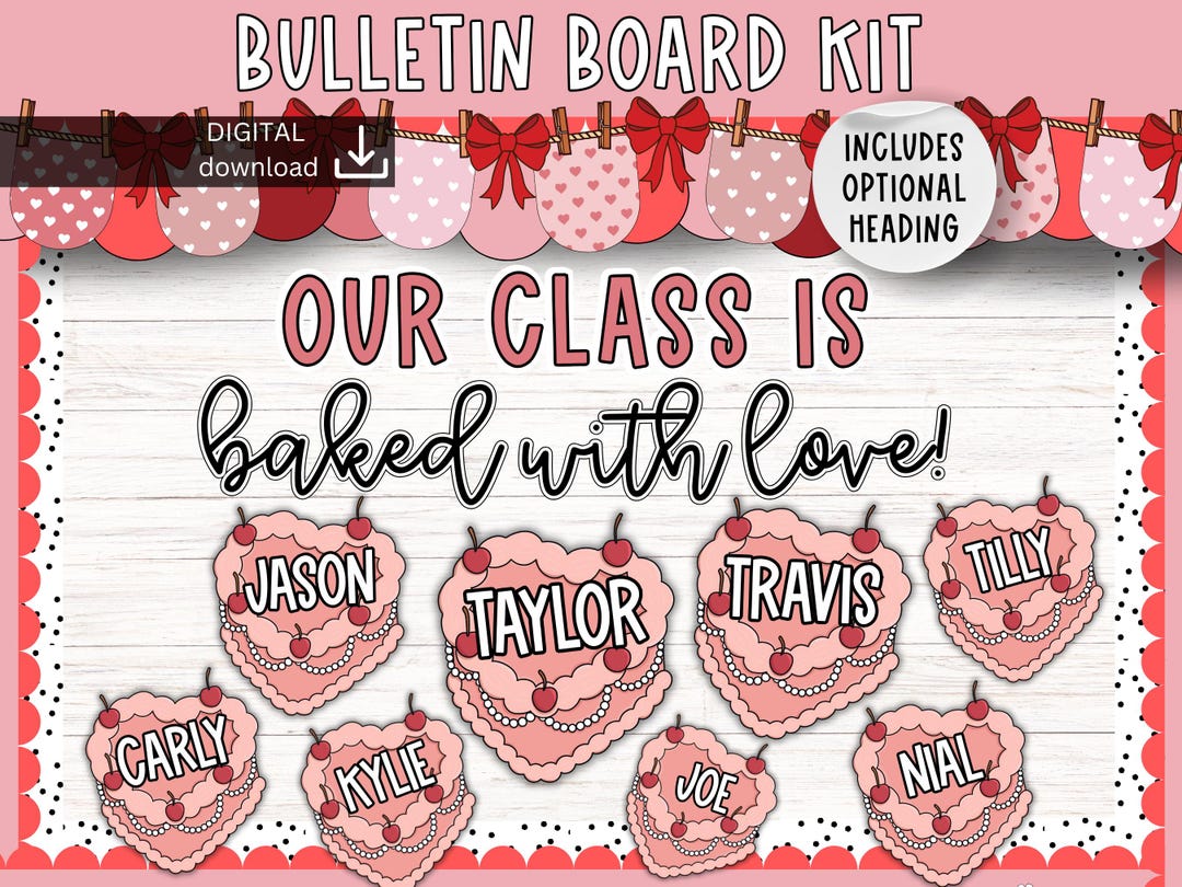 Valentine Bulletin Board | Coquette Bulletin Kit | Cute Display Decor ...