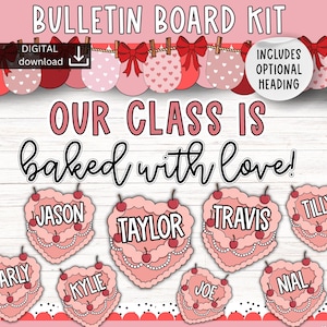 Valentine Bulletin Board | Cupcakes Bulletin Kit | Cute Display Decor ...