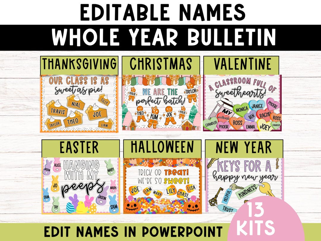 Editable Bulletin Board Bundle | Year Long Bulletin Bundle for Teachers ...