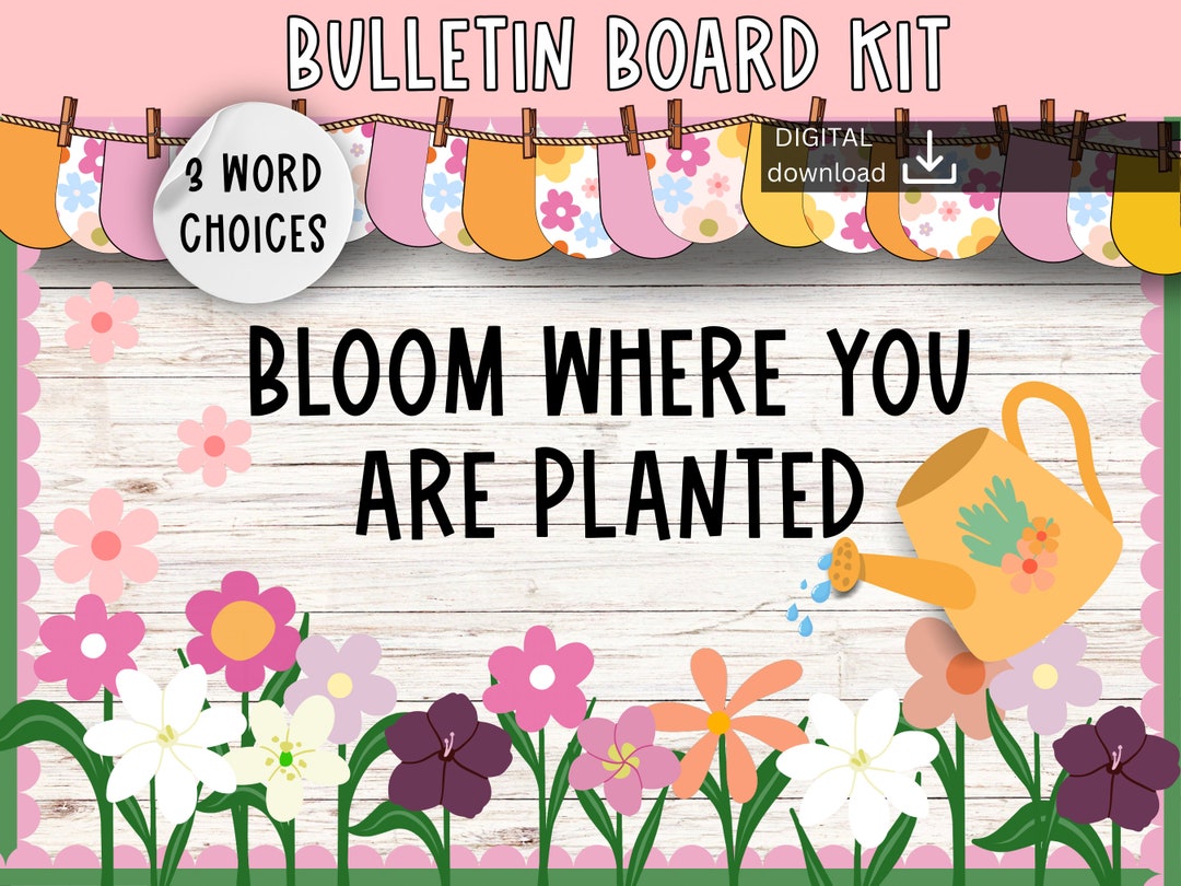 Flowers Bulletin Board | Spring Bulletin Board | Positive Bulletin ...