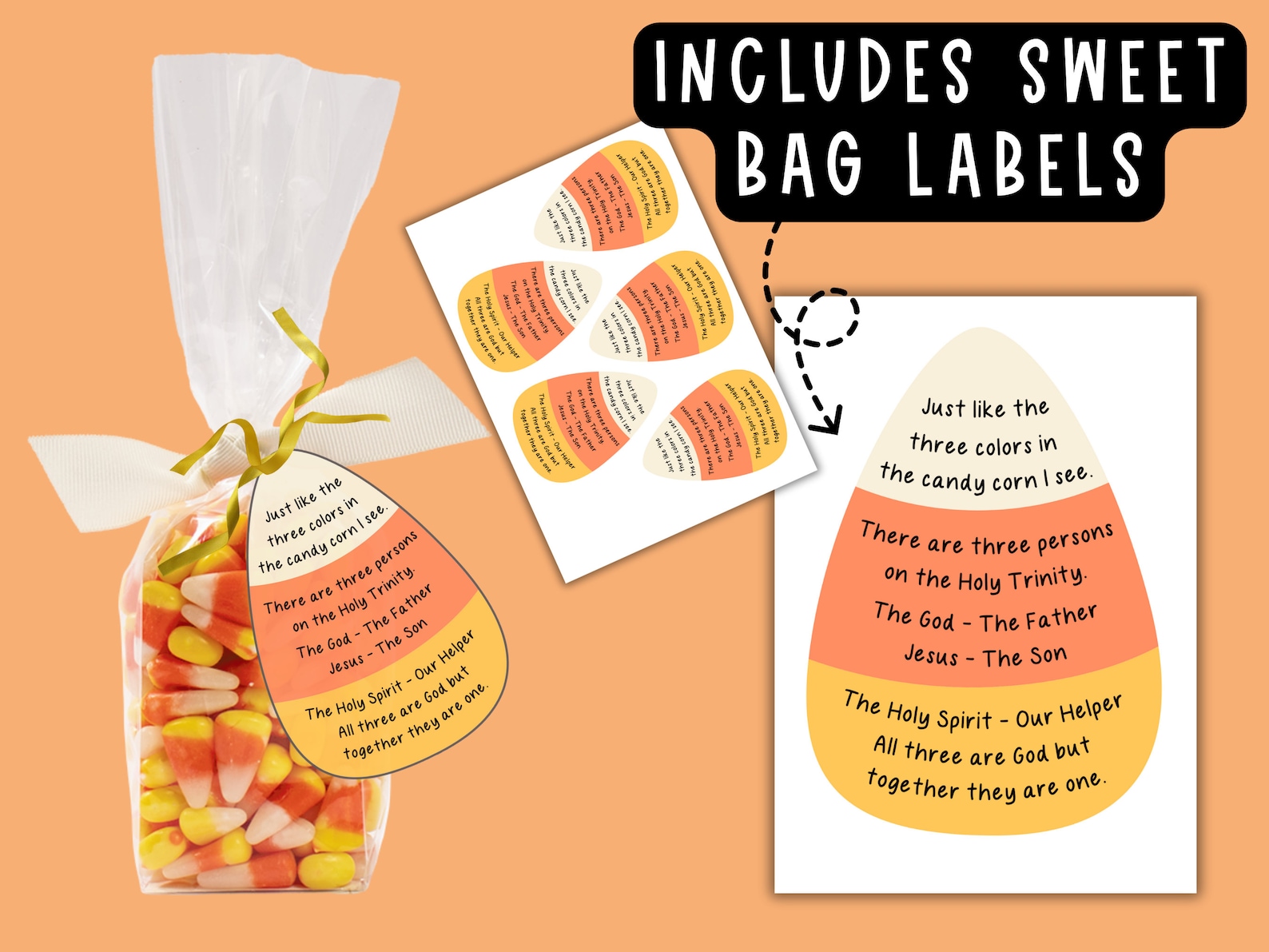 Candy Corn Bulletin Board | Trinity Tag Christian Halloween | Trunk or ...