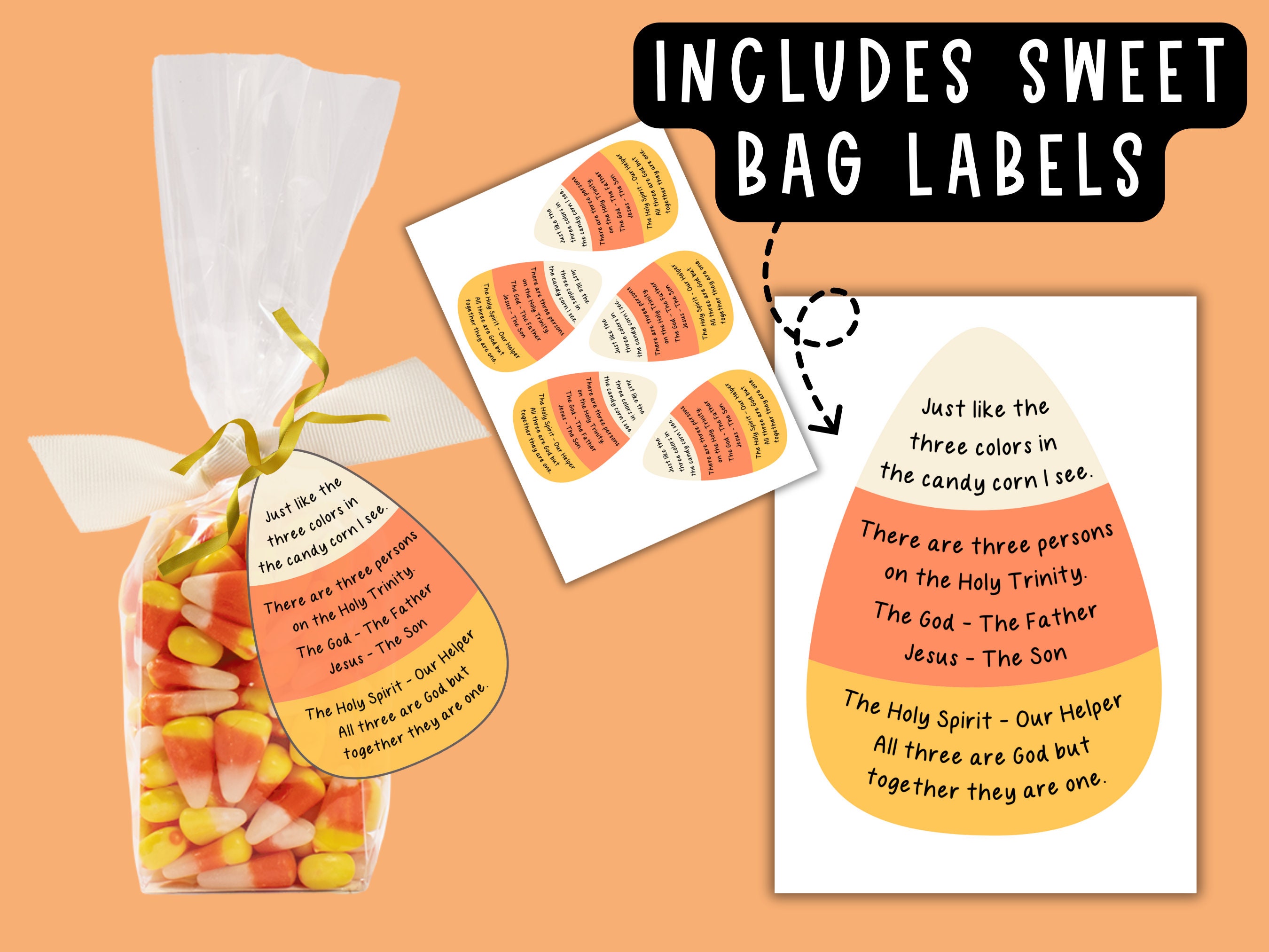 Candy Corn Bulletin Board | Trinity Tag Christian Halloween | Trunk or ...