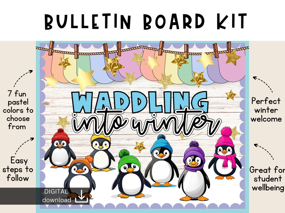 Penguin Bulletin Board | Christmas Bulletin Board | Winter Bulletin ...