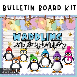 Penguin Bulletin Board | Christmas Bulletin Board | Winter Bulletin ...