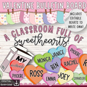 Valentine Bulletin Board | Love Hearts Bulletin Kit | Cute Display ...