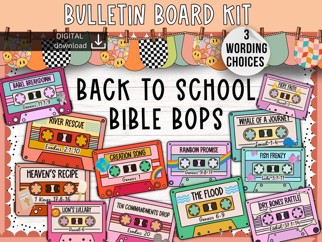 Bible Story Mixtape Bulletin Board Kit: Christian Classroom Decor ...