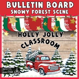 Christmas Tree Truck Bulletin Board | Christmas Bulletin Board Decor ...