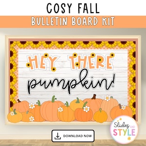 Fall Bulletin Board Kit | Pumpkin Patch Bulletin Board | Sunflower ...