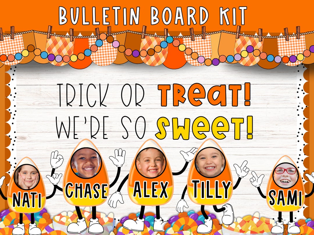 Halloween Bulletin Board | Trick or Treat Bulletin Board | Childrens ...