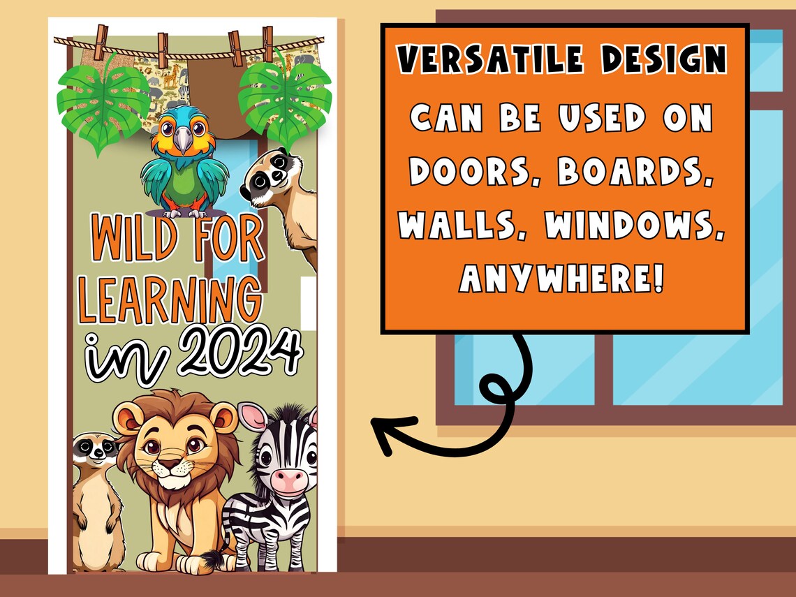 New Year Bulletin Board | January Classroom Decor | Animal Bulletin ...