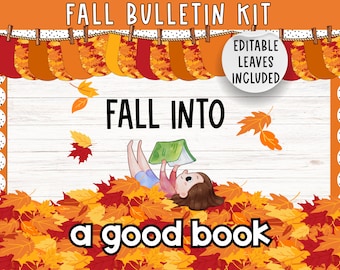 Fall Library Bulletin | Reading Thanksgiving Bulletin Board | Autumn ...