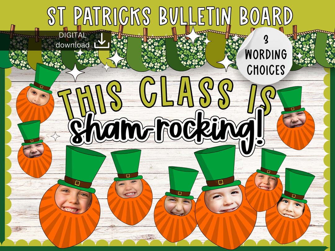 Leprechaun Bulletin Board | March Bulletin Board | Childrens Faces ...