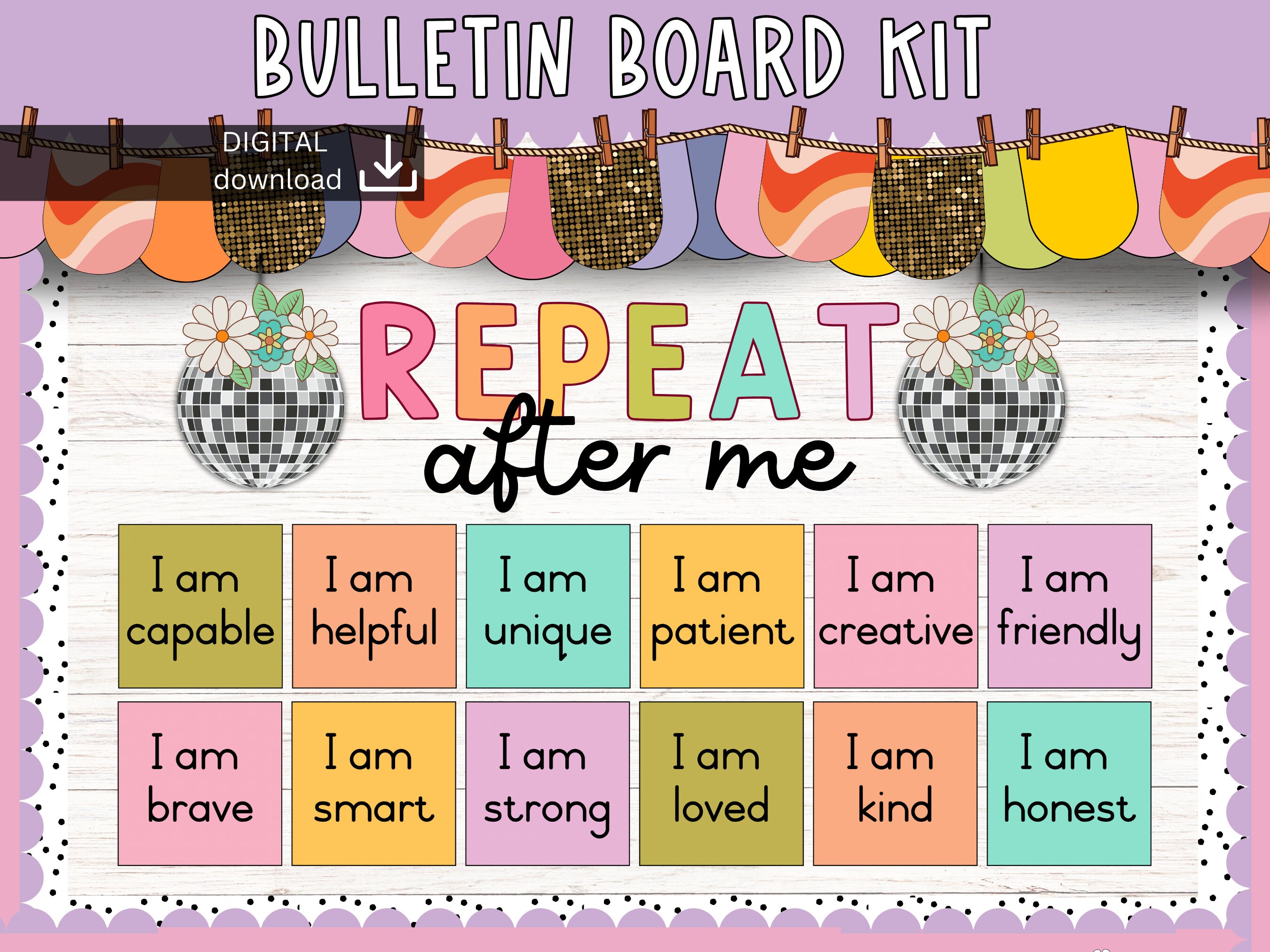 Motivational Bulletin Board | Positive Bulletin Board | Growth Mindset ...