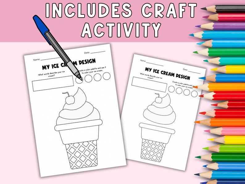 Summer Ice Cream Bulletin Board Kit: Editable Classroom Decor (PDF ...