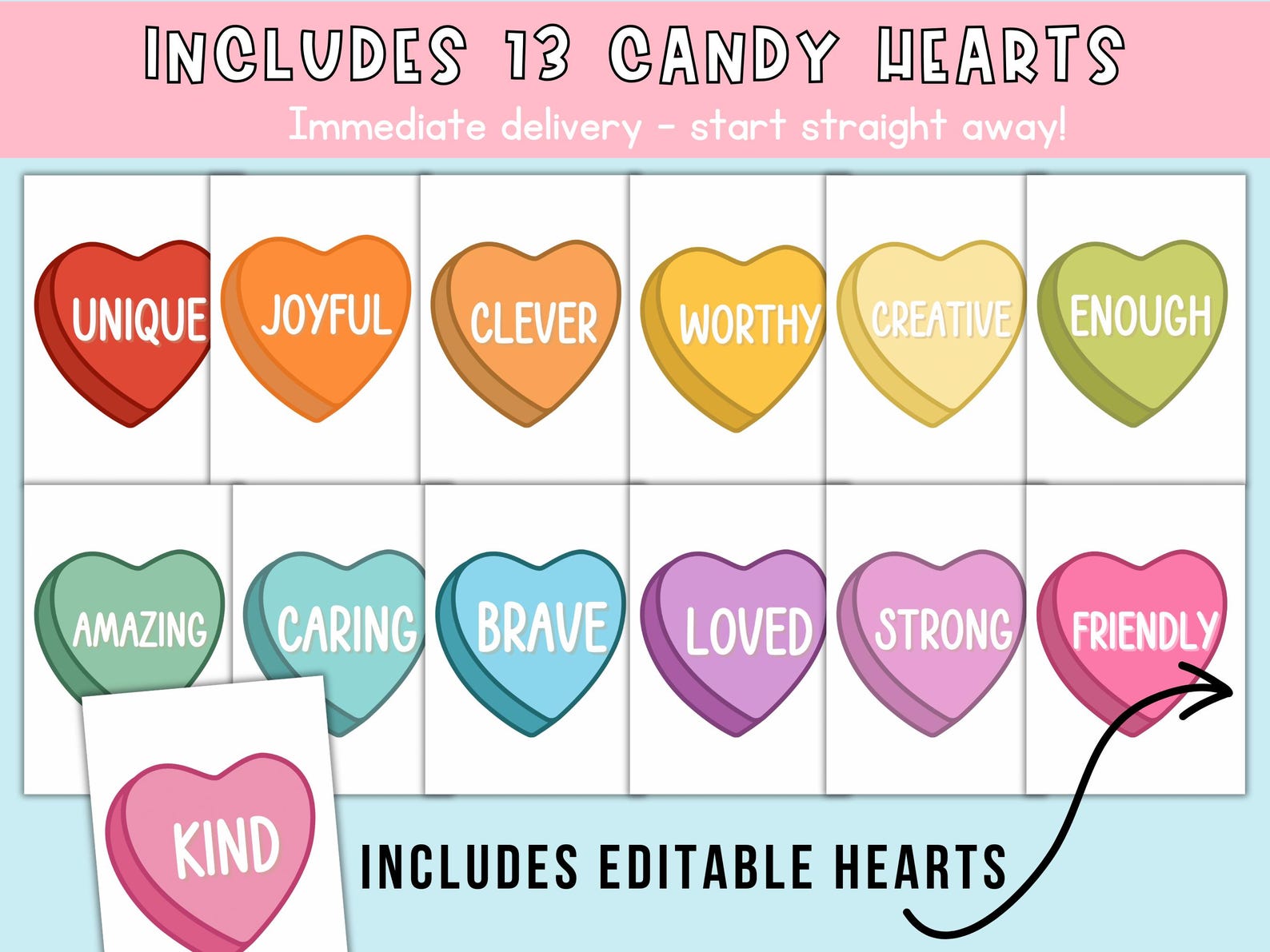 Valentine Bulletin Board | Candy Hearts Bulletin Kit | Wellbeing ...