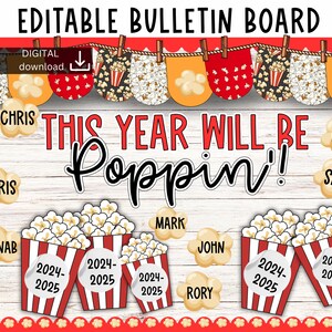 Back to School Bulletin Board | Welcome Back Bulletin Board | Popcorn ...