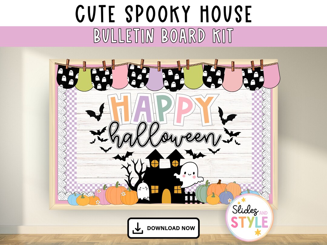 Cute Halloween Bulletin Board | Spooky Ghosts Bulletin Board | Pumpkin ...