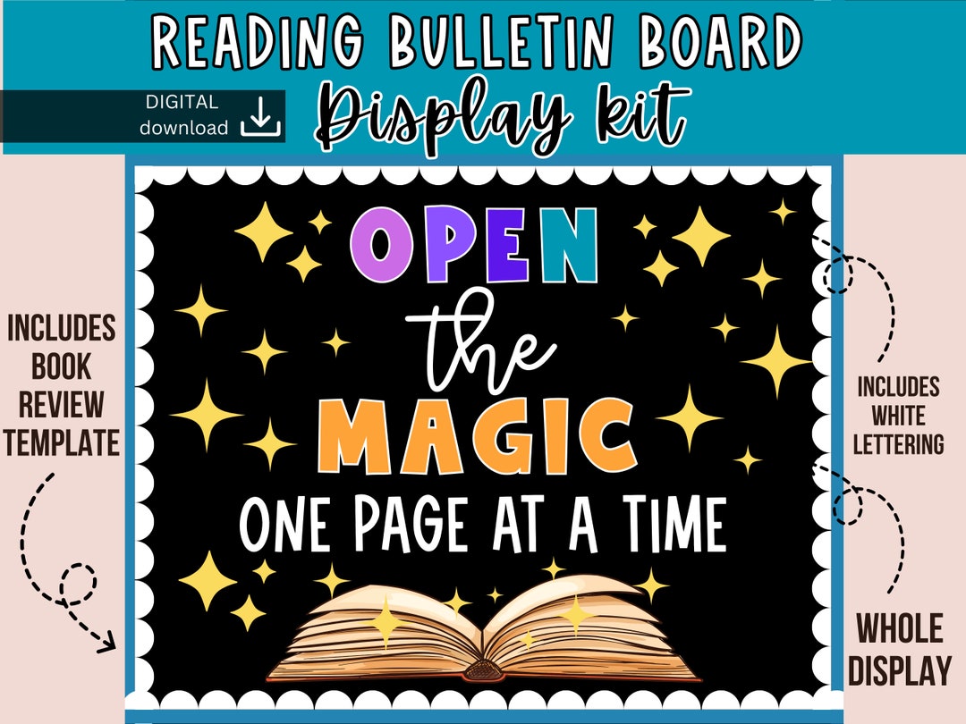 Reading Bulletin Board | Reading Corner Decor | Books Bulletin Board ...