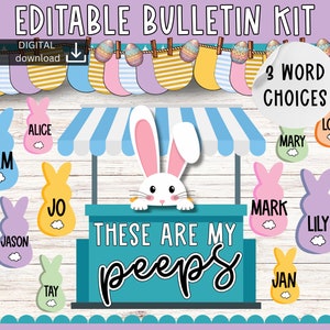 Easter Bulletin Board | Peeps Bulletin Board | April Bulletin Board ...