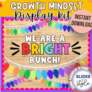 Christmas Classroom Decor Printable | Growth Mindset Bulletin Board ...