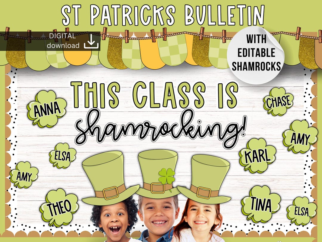 St Patrick’s Day Bulletin Board | Shamrock Bulletin Board | Leprechaun ...