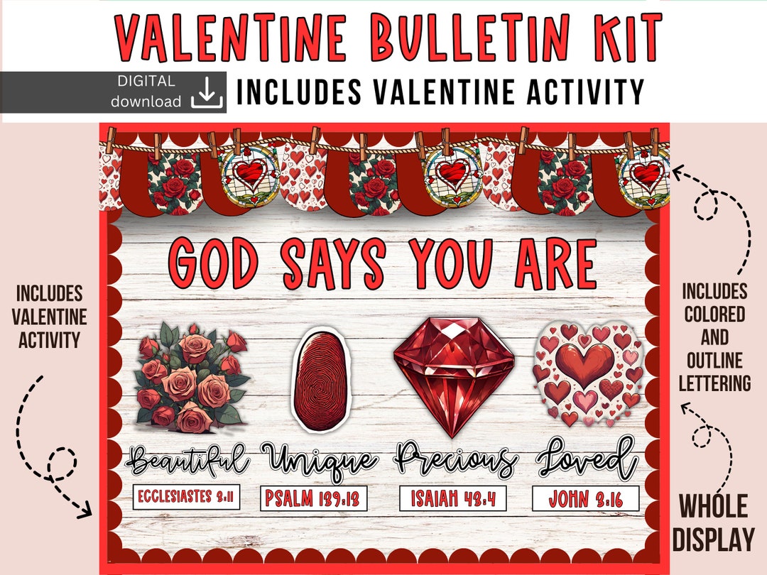 Valentine Bulletin Board | Christian Bulletin Board | February Bulletin ...