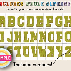 Alphabet Bulletin Board Kit | Printable Bulletin Lettering | Muted Chic ...