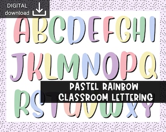Alphabet Bulletin Board Kit | Calm Bulletin Lettering Decor | Muted ...