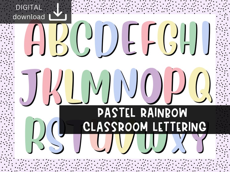 Alphabet Bulletin Board Kit | Calm Bulletin Lettering Decor | Muted ...