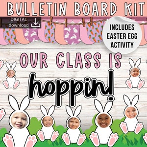Easter Bulletin Board | Children’s Faces Bulletin Board | Bunny ...