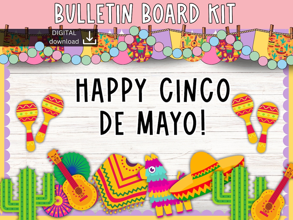 Cinco De Mayo Bulletin Board | May Bulletin Board | Fiesta Bulletin ...