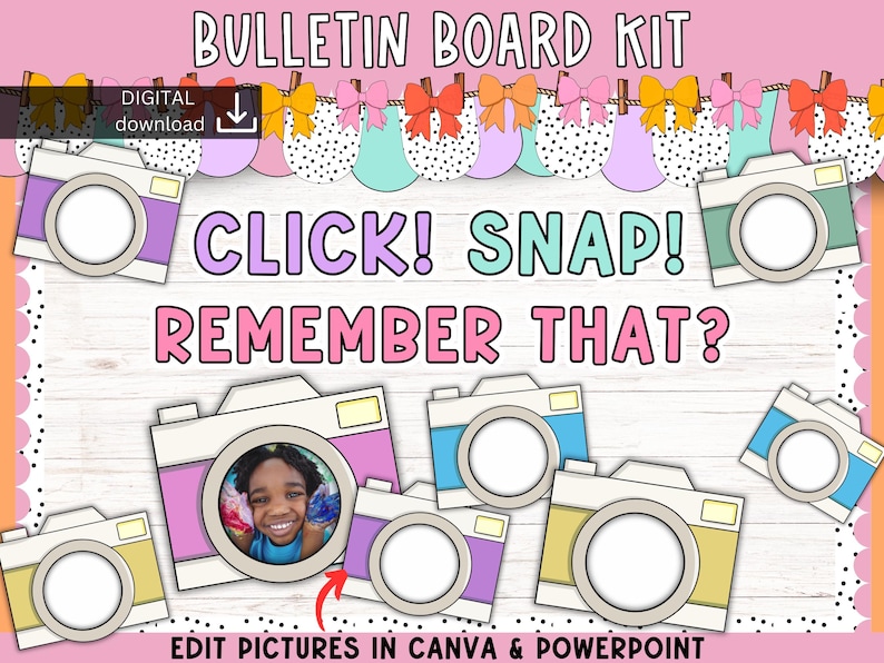 End of Year Photo Bulletin Board Kit: Classroom Memories (digital ...