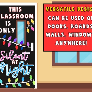 Christmas Classroom Decor Printable | Festive Bulletin Board Decor ...