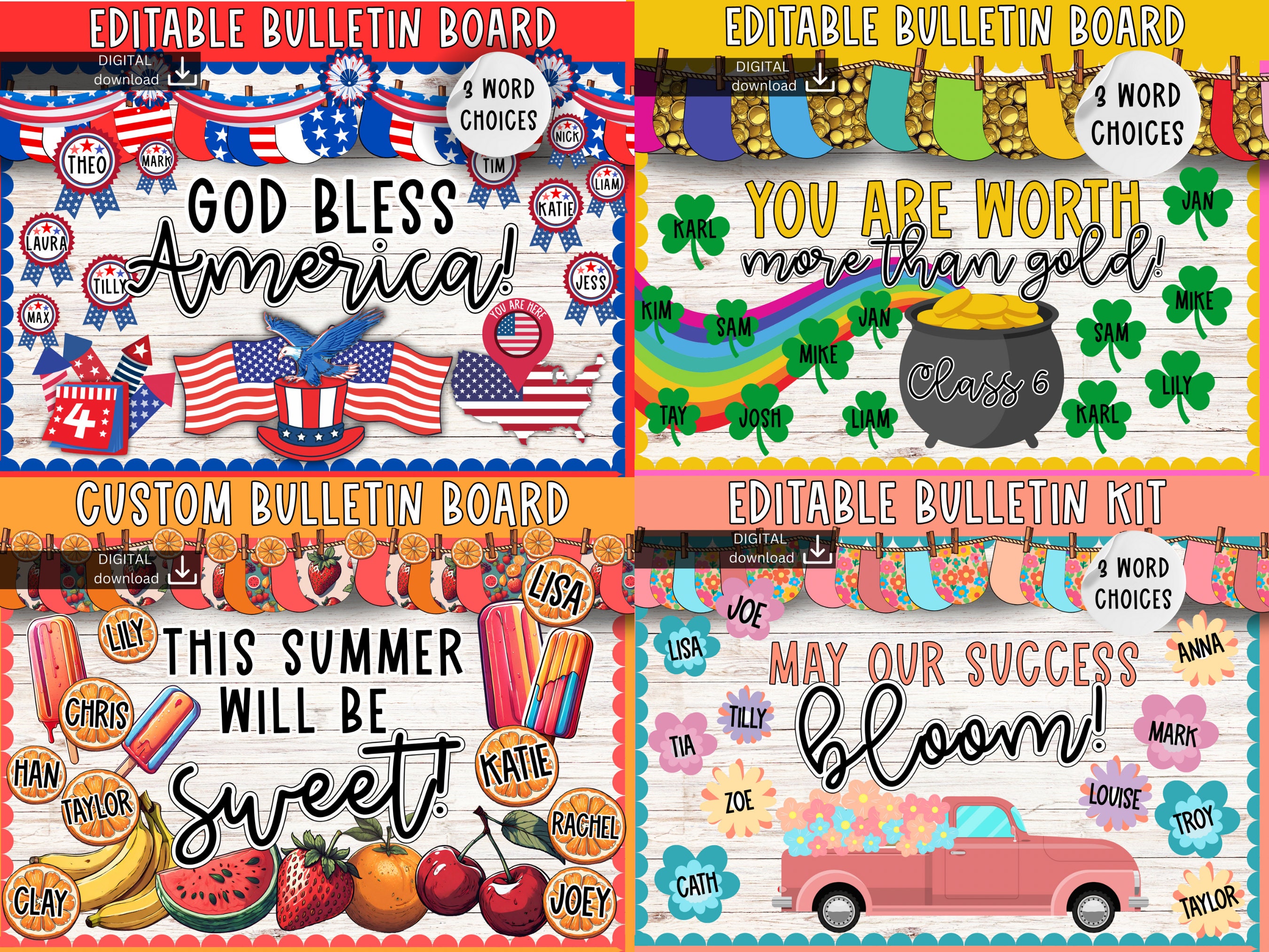 New Year Bulletin Board Bundle | Bulletin Board Bundle | 2024 Bulletin ...