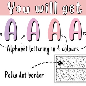 Alphabet Bulletin Board Kit | Pastel Bulletin Lettering Decor | Boho ...