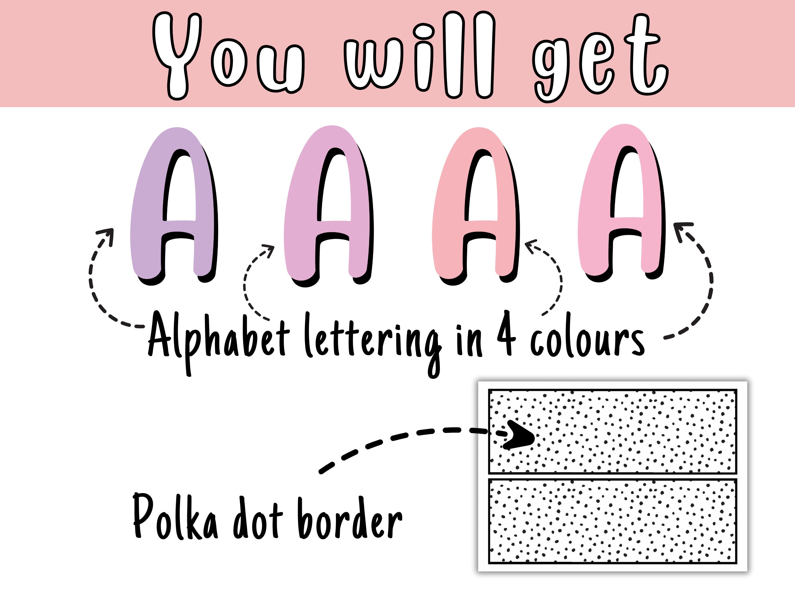 Alphabet Bulletin Board Kit Pastel Bulletin Lettering Decor - Etsy